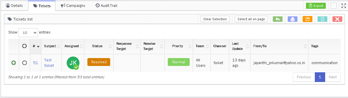 Checking customer record | Puzzel Help Centre